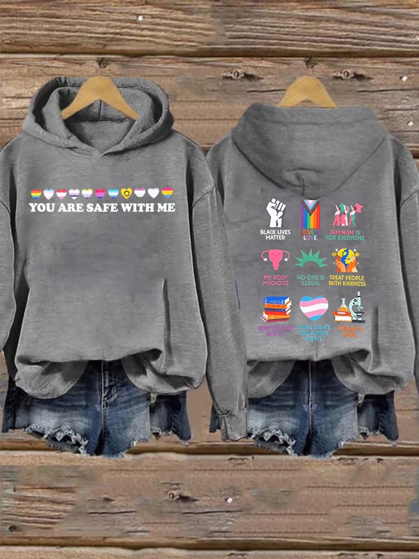 Women's You are safe with me Hoodie – Present Malls