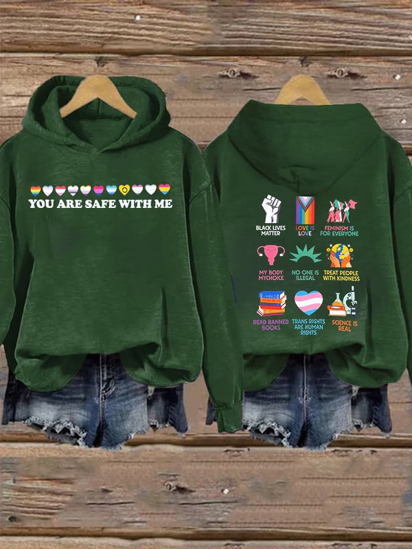 Women's You are safe with me Hoodie – Present Malls